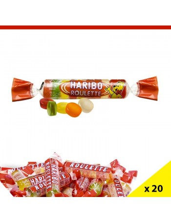 Roulette Fruit Haribo,bonbon gélifié Haribo,rouleau bonbon haribo