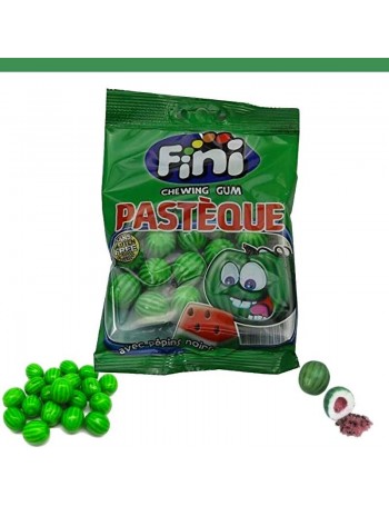 Chewing gum Fini Pastèque, bonbon pasteque,bubble gum forme pastèque