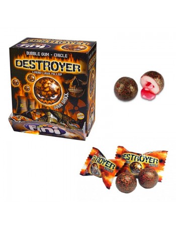 Destroyer Bubble gum, chewing-gum acide au coeur liquide, bonbon acide