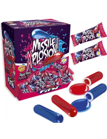 Missile explosion, bubble gum Fini , Chewing gum missile