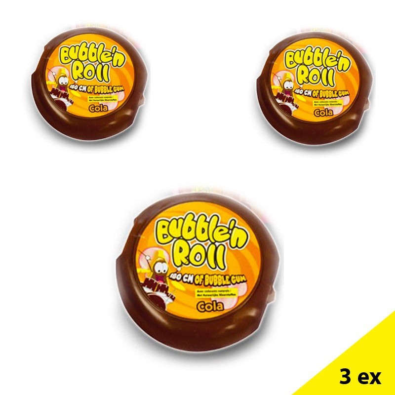 Bubble'n Roll, bubble gum cola, chewing gum rouleau cola