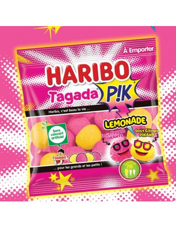 Fraise Tagada Pik, Tagada citron, version acidulée Haribo, sachet de 100gr x 3