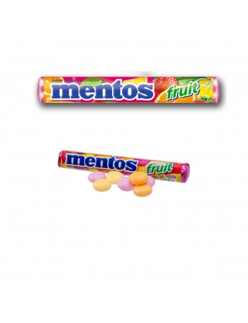 Mentos fruits, dragée mentos fruit, pastille mentos, tube mentos fruit
