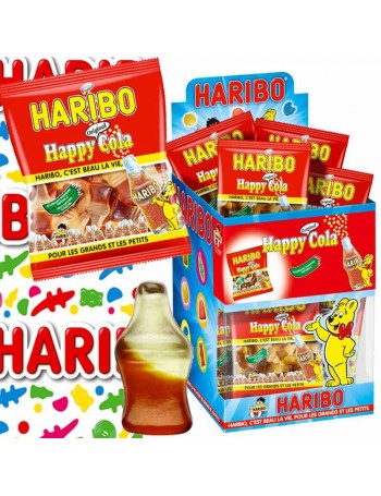 Mini Bouteille Happy Cola Haribo, petite happy cola, mini happy cola