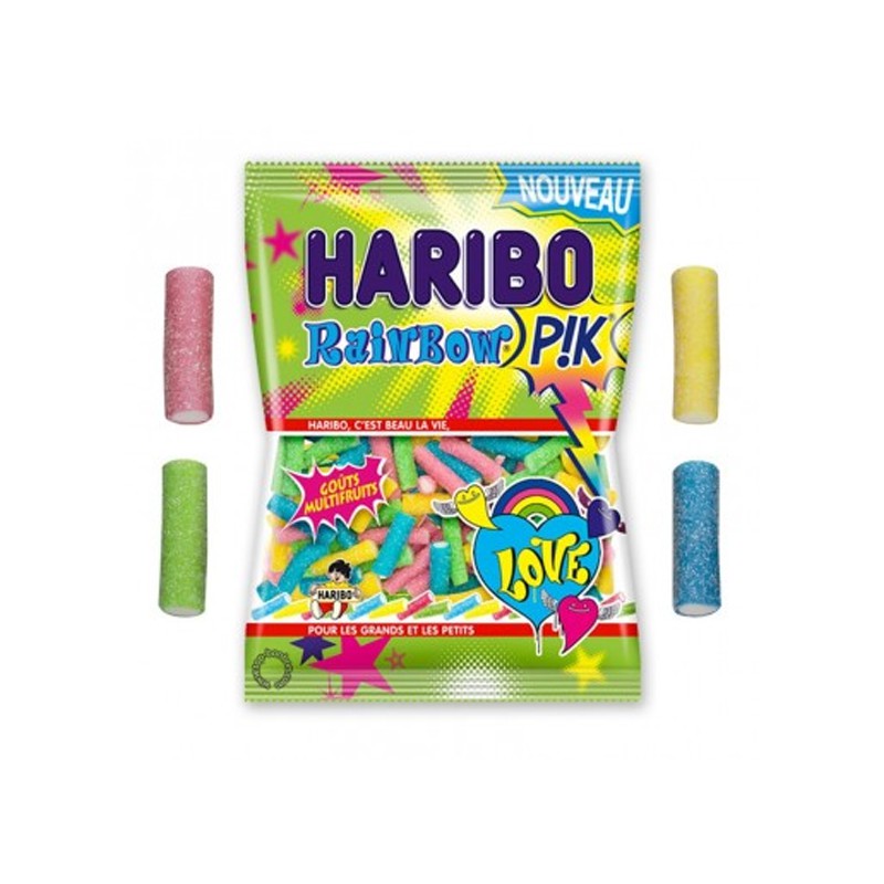 Mini Rainbow PIK Haribo, bonbon colorés haribo, haribo pik multicolore