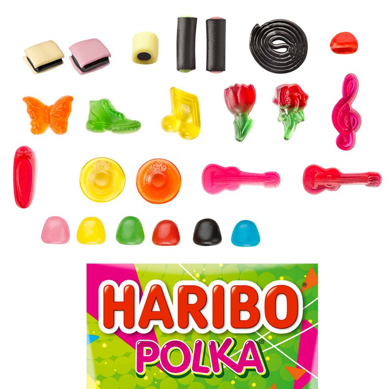 Mélange bonbons Haribo Polka, Polka Haribo, mix bonbons haribo