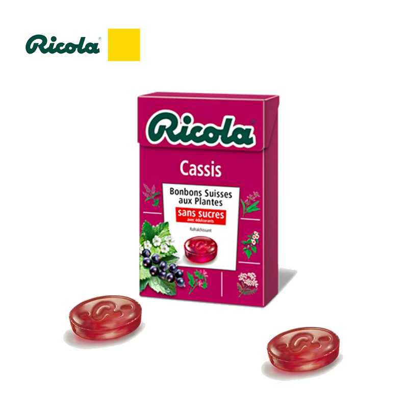 Ricola Cassis, pastille ricola cassis, bonbon cassis,confiserie cassis