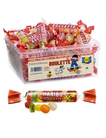 Roulette Fruit Haribo,bonbon gélifié Haribo,rouleau bonbon haribo