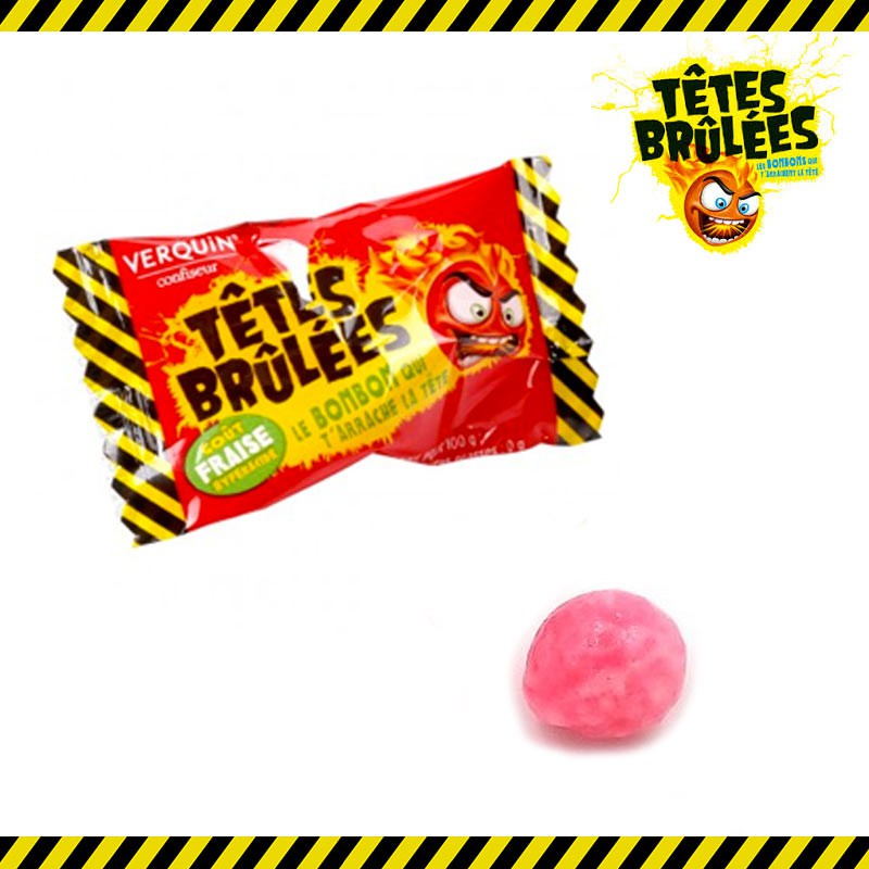 Têtes brûlées fraise,tete brulée bonbon,tête brulée fraise,bille TBR