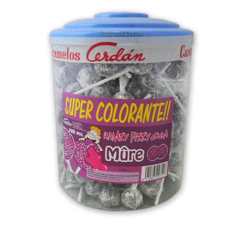 Sucette Ramzy Gum Mûre Cerdan, sucette originale, sucette mûre