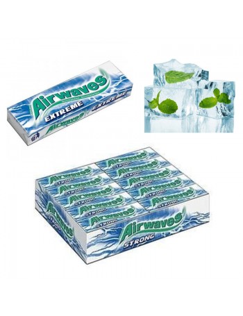 Airwaves Extreme Menthol chewing gum, airwaves extrême