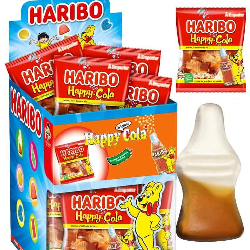 Mini Bouteille Happy Cola Haribo, petite happy cola, mini happy cola