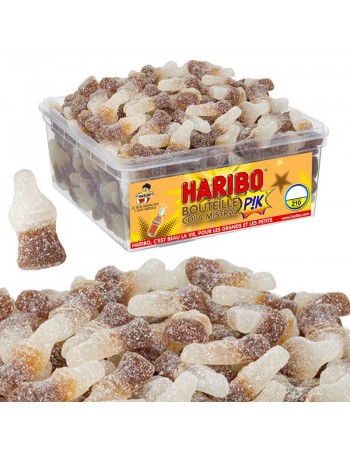 Cola Mistral Pik, bouteille cola Haribo boîte, Mistral Pik Haribo