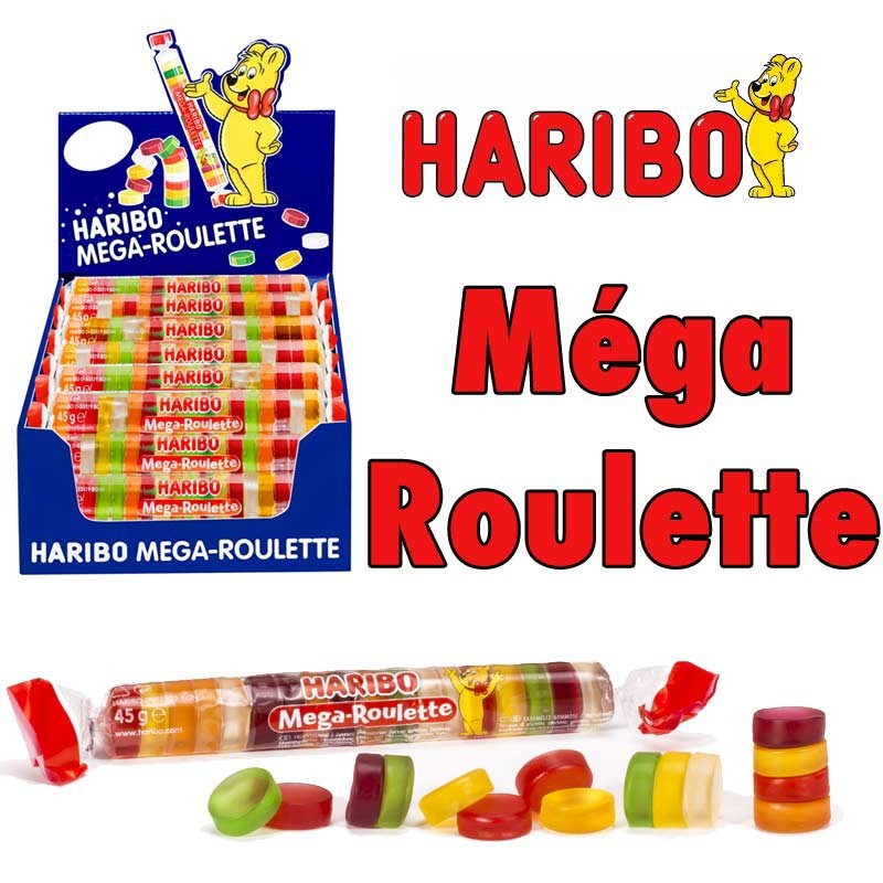 Haribo Méga roulette, grande roulette Fruit Haribo gélifié