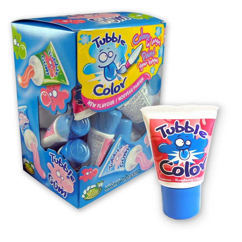 Tubble gum Color Framboise, tube de chewing gum