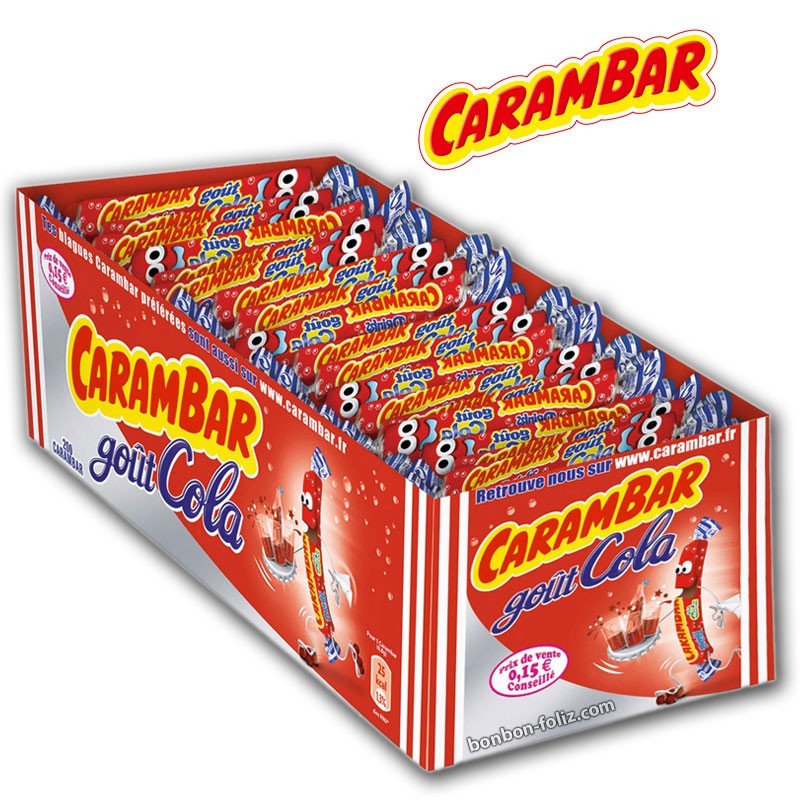 bonbons Carambar, Barres carambar, carambar cola,carambar caramel