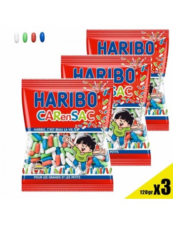 Car en sac, bonbon haribo réglisse, carensac haribo