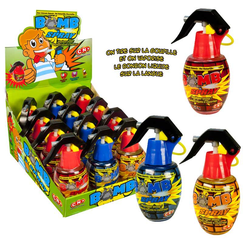 Bomb Spray, bonbon liquide en spray,bonbon à vaporiser,bonbon original