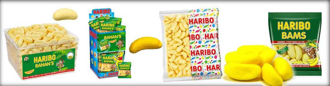 Banan's, Banane Haribo BAMS, bananas, bonbon banane, banane acide